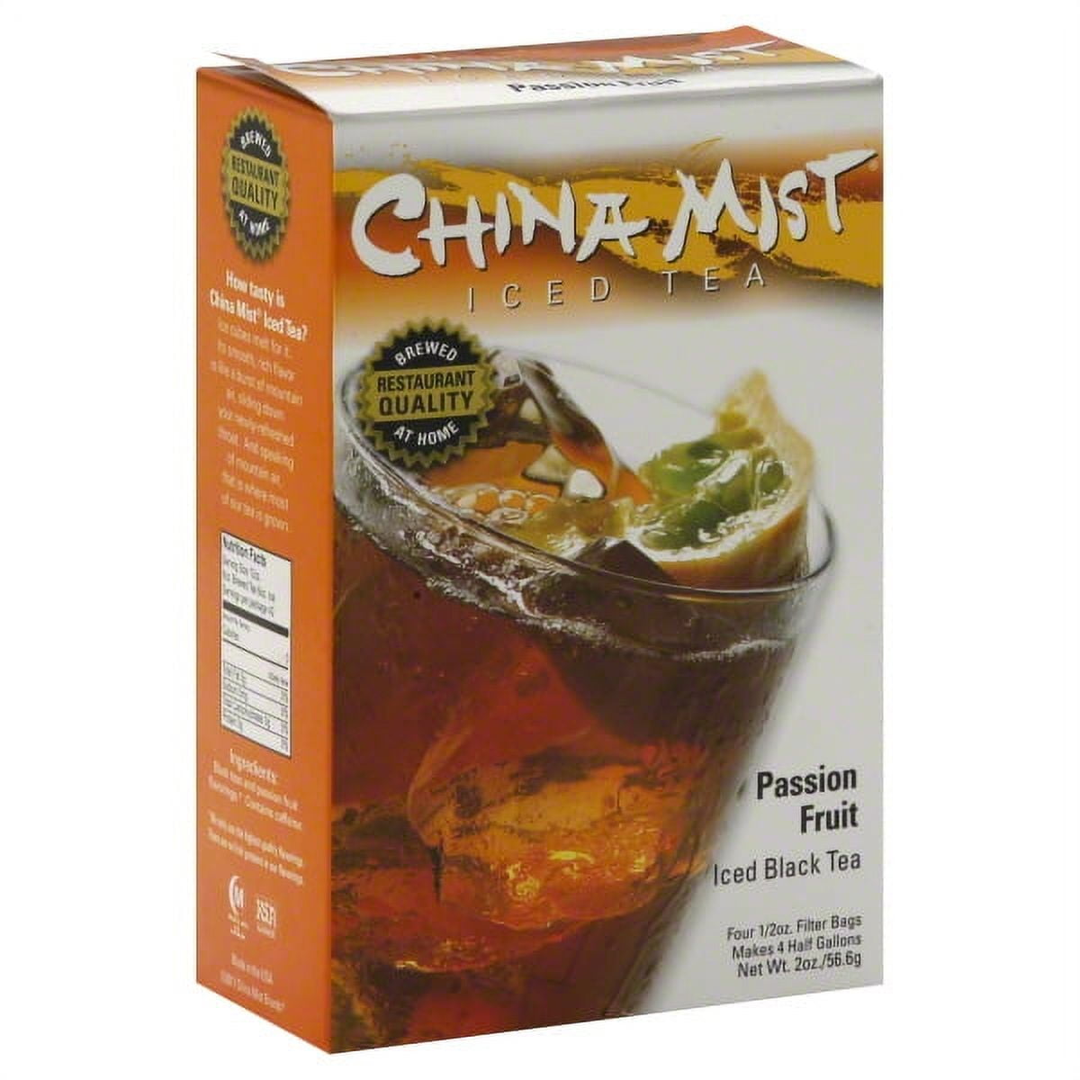 China Mist Passion Fruit Iced Black Tea Bags, 4 count, 2 oz - Walmart.com