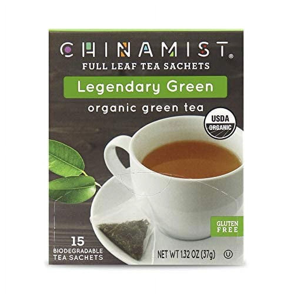 China Mist - Legendary Green Organic Full Leaf Tea Sachet, 15 Count Box ...