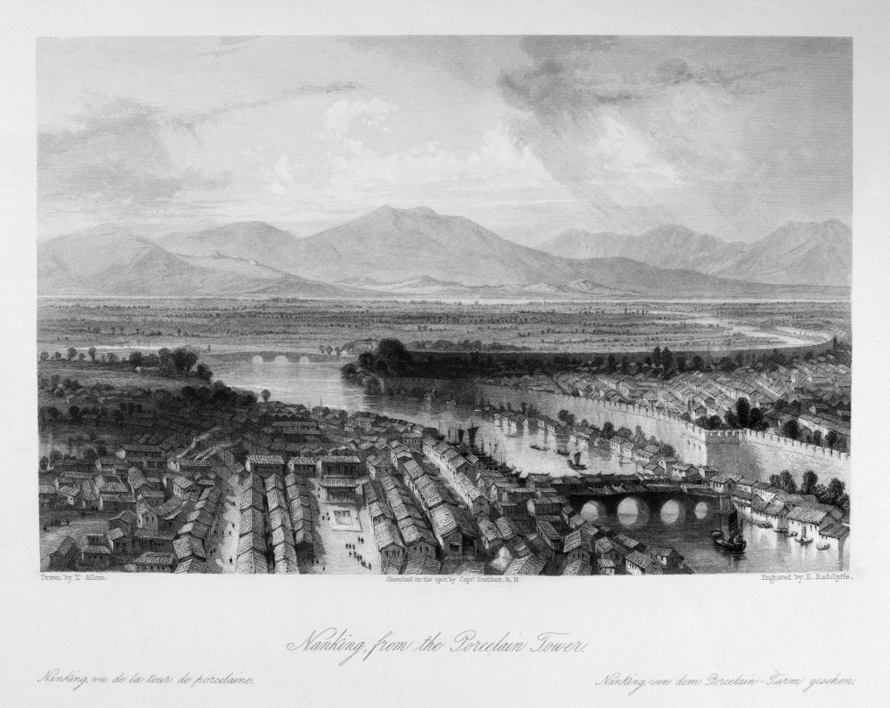 China: Nanking, 1843. /Na View Of Nanking, China, From The Porcelain ...