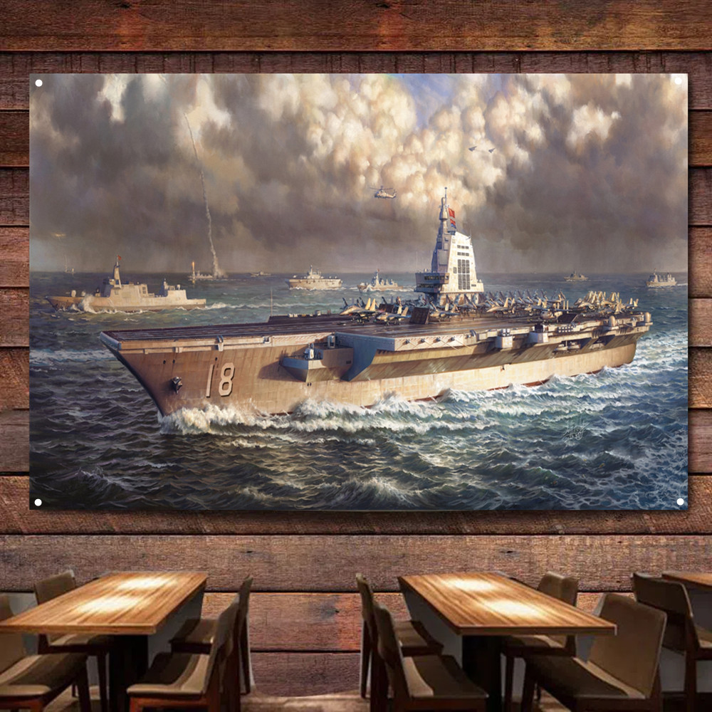 China Navy Aircraft Carrier Type 003 (Fujian) Battleship Wall Art ...
