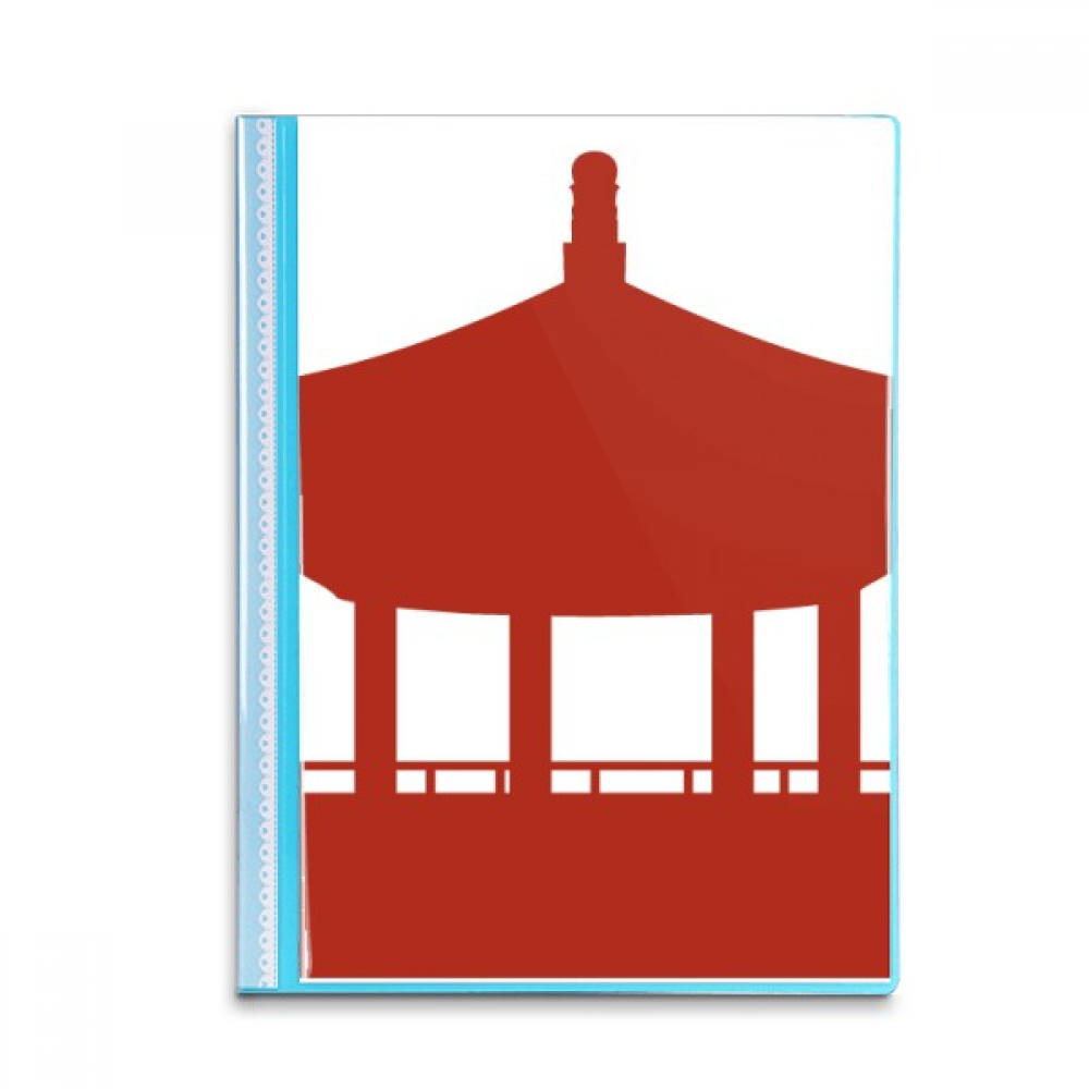 China Pavilion Culture Outline Pattern Book Sheet Protectors Portfolio ...