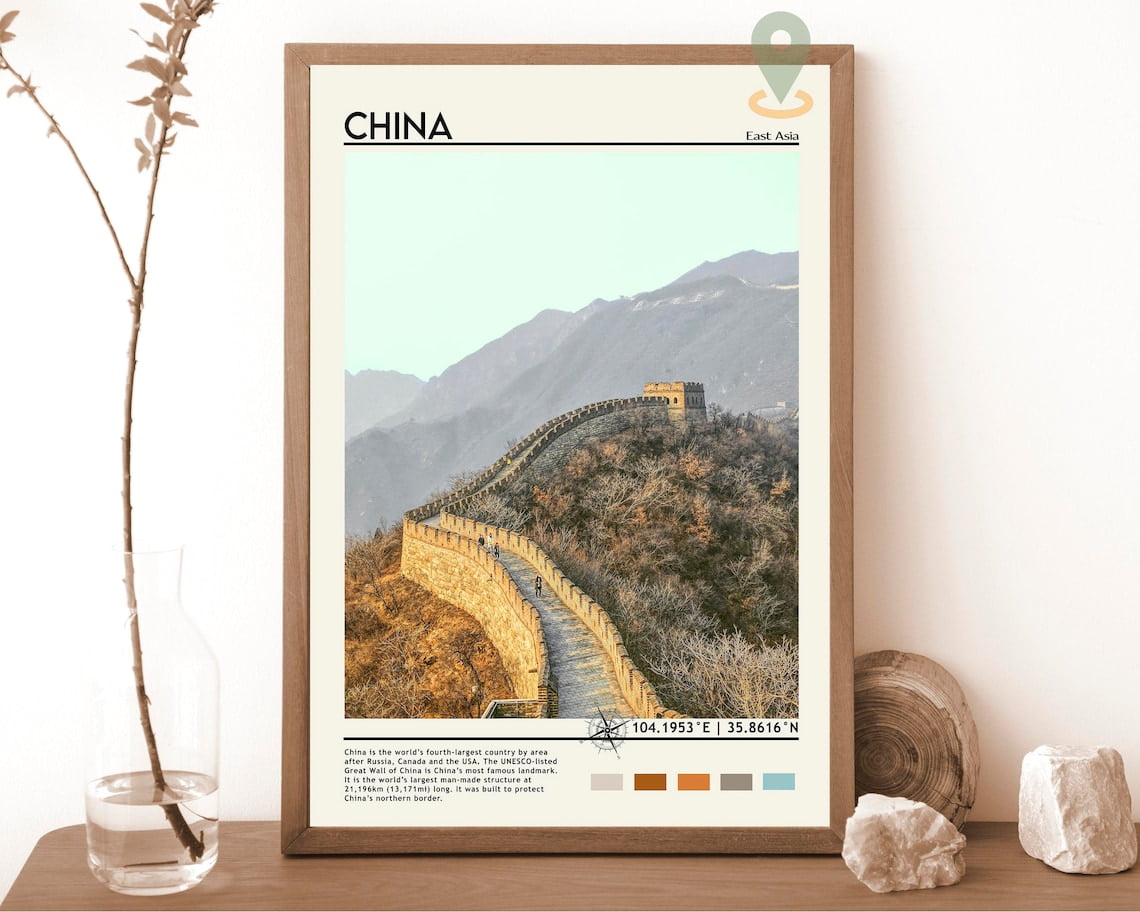 China Print, Vintage Poster, China Wall Art, China Poster, China Photo ...