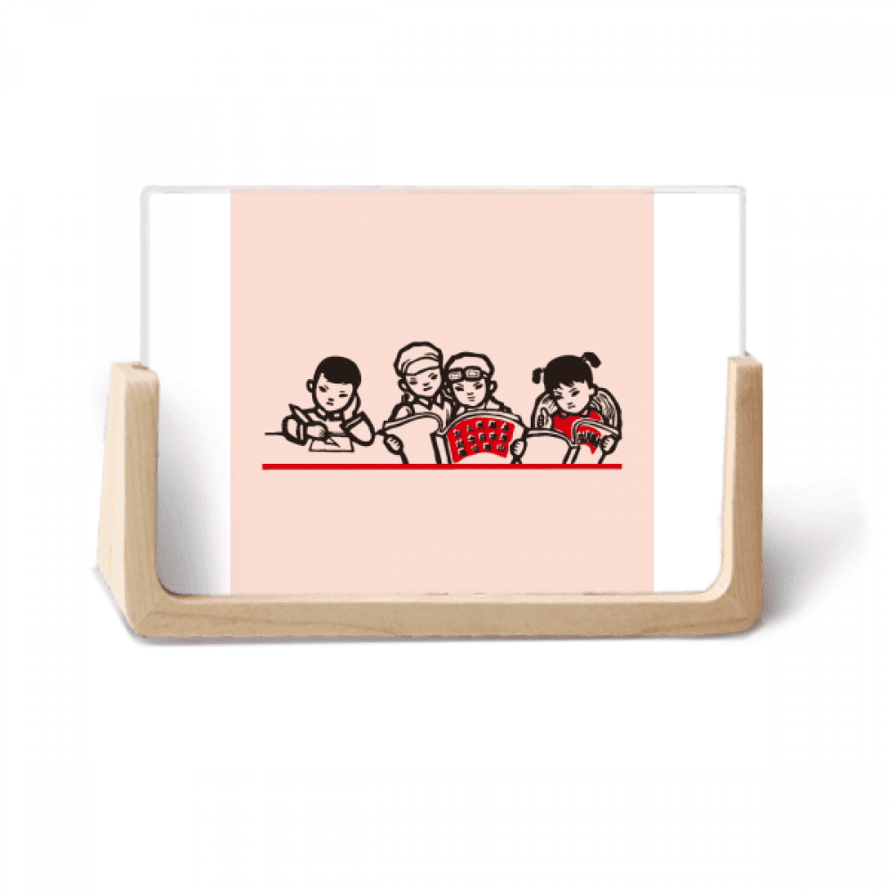 China Red Education Promotion Class Photo Wooden Photo Frame Tabletop ...