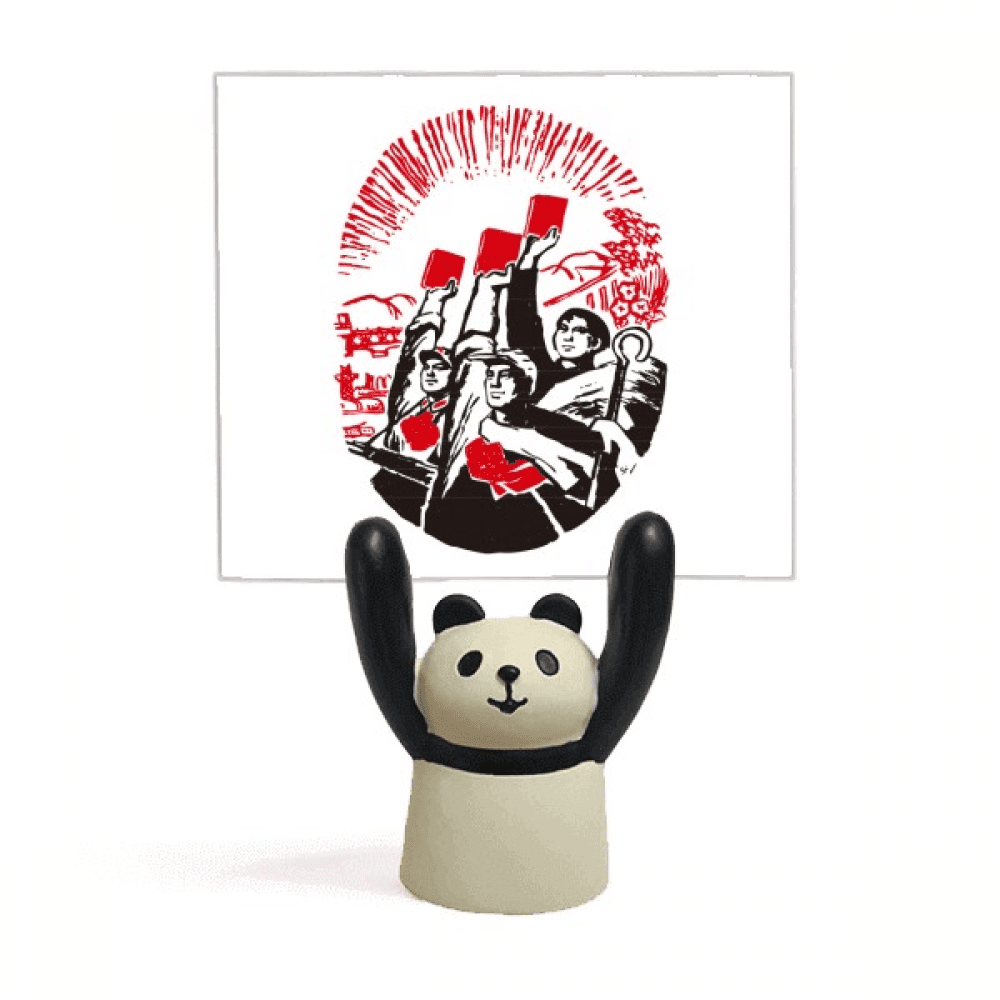China Red Education Propaganda Unity Memo Holder Cartoon Animal Panda Stand Decoration - Walmart.com