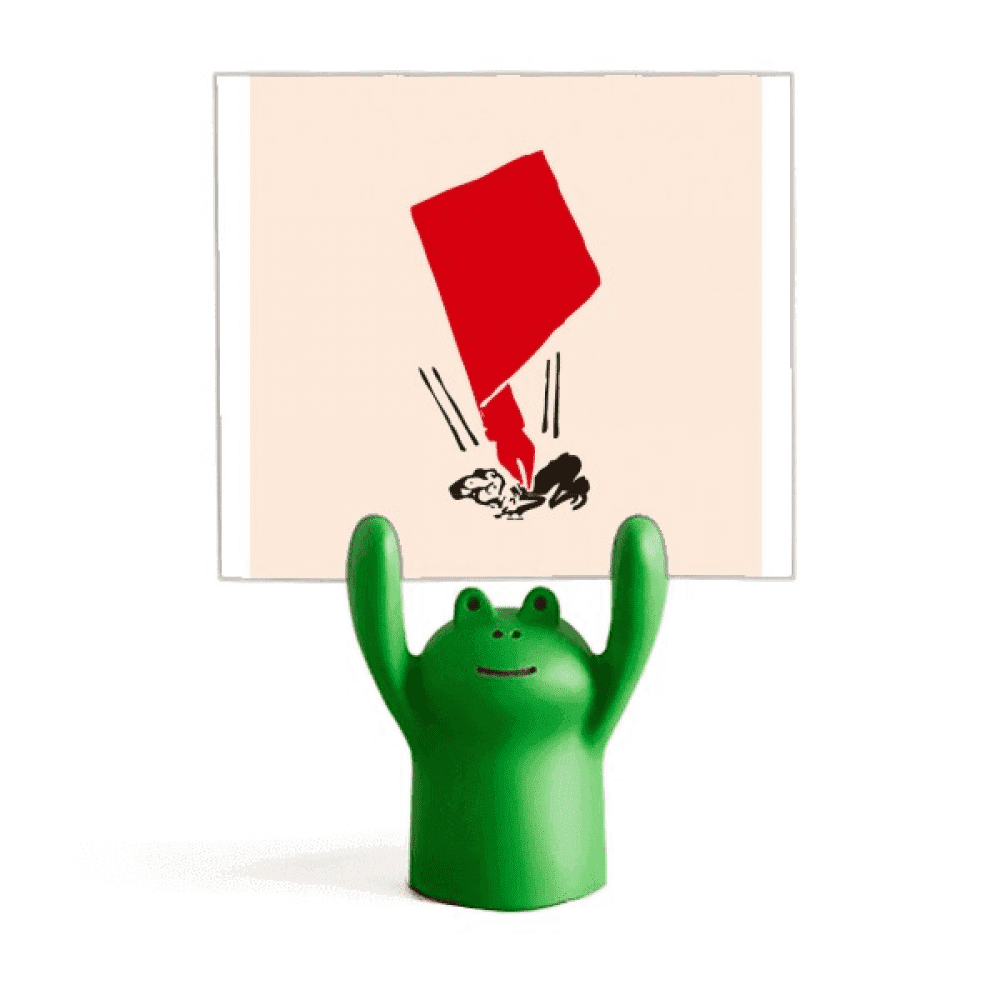 China Red Educational Pen Memo Holder Cartoon Animal Frog Stand ...
