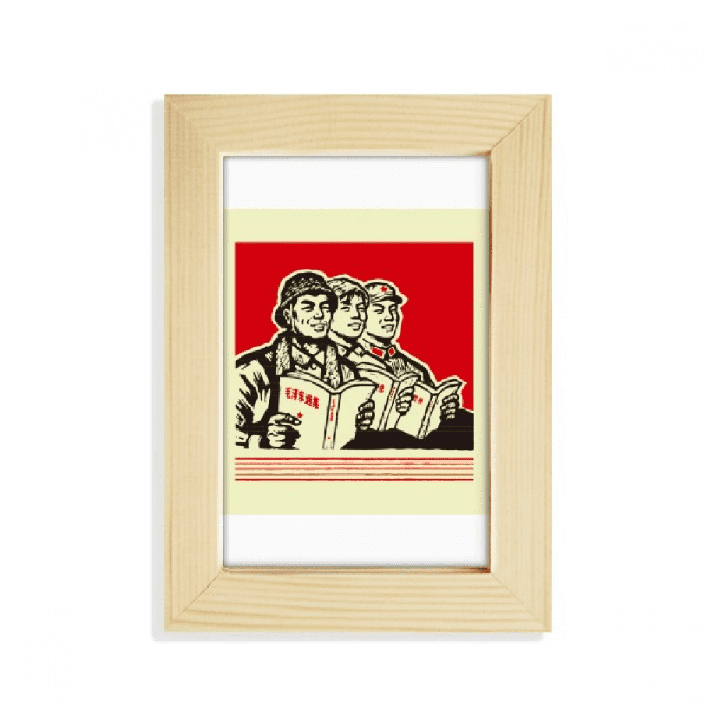 China Red Educational Propaganda Production Desktop Display Photo Frame ...