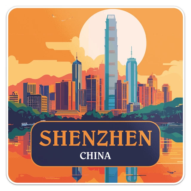 China Shenzhen City Sticker Phone Decal Water Bottle Stickers Car ...