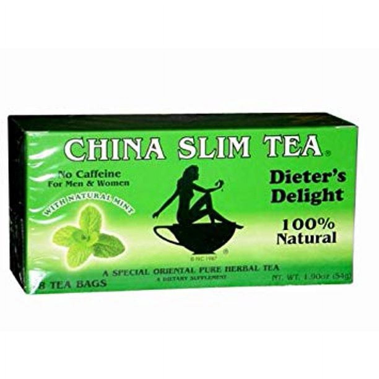 China Slim Tea Mint, No Caffeine, 100% Natural Herbs - 18 Herbal Tea ...