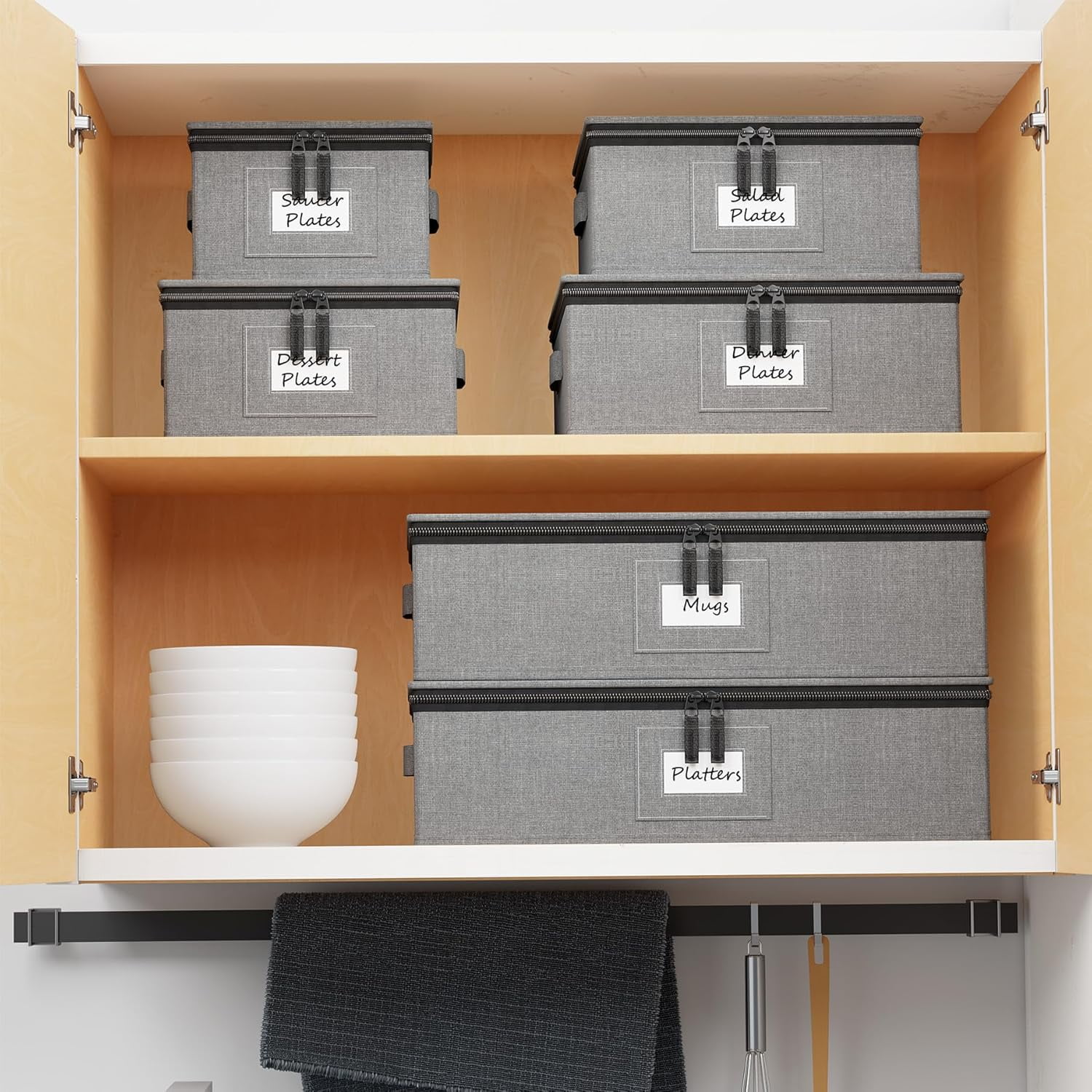 China Storage Containers 6 Pack, Stackable Hard Shell Quilted Cases ...