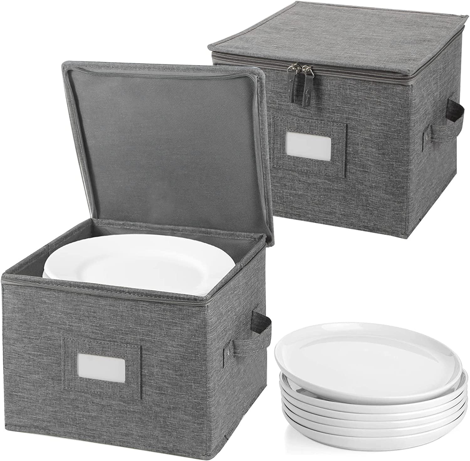 China Storage Containers Hard Shell Inside 10" W x 8" H, Salad Plate ...