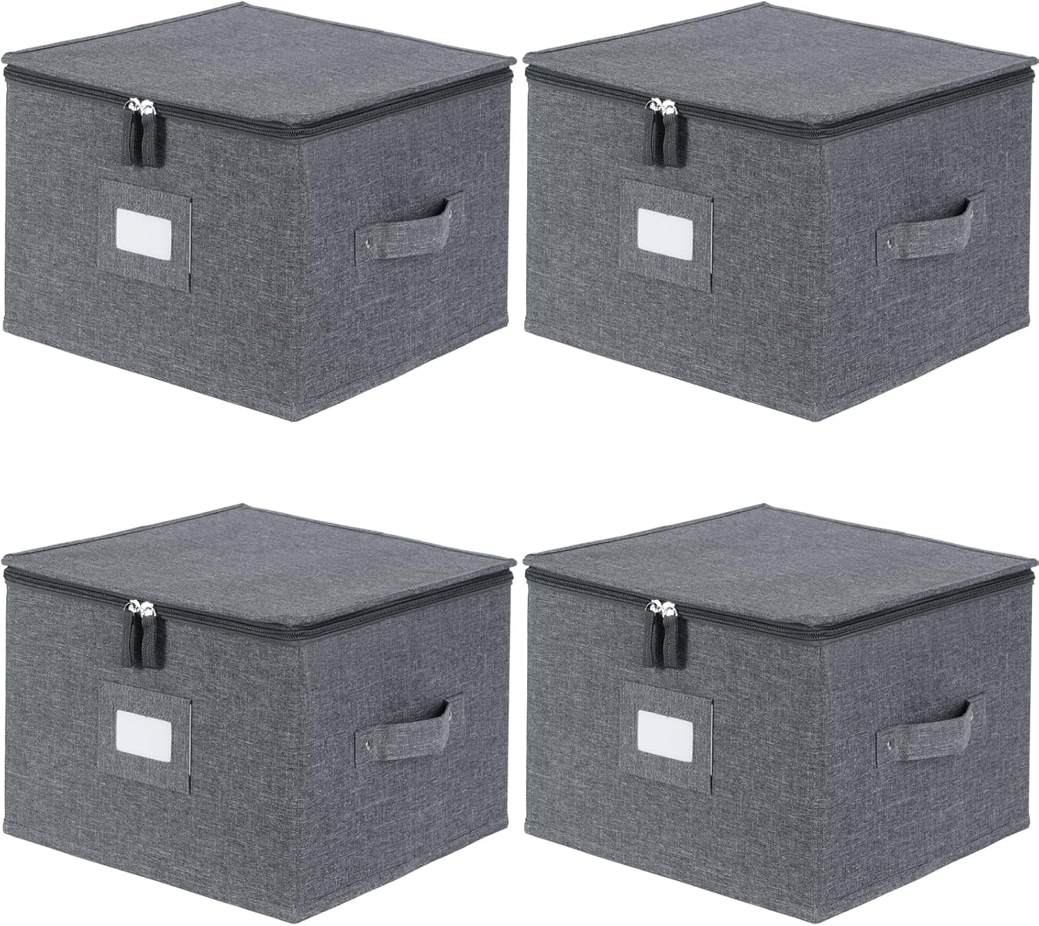 China Storage Containers Inside 12" W x 8" H, Dinnerware Storage Box ...