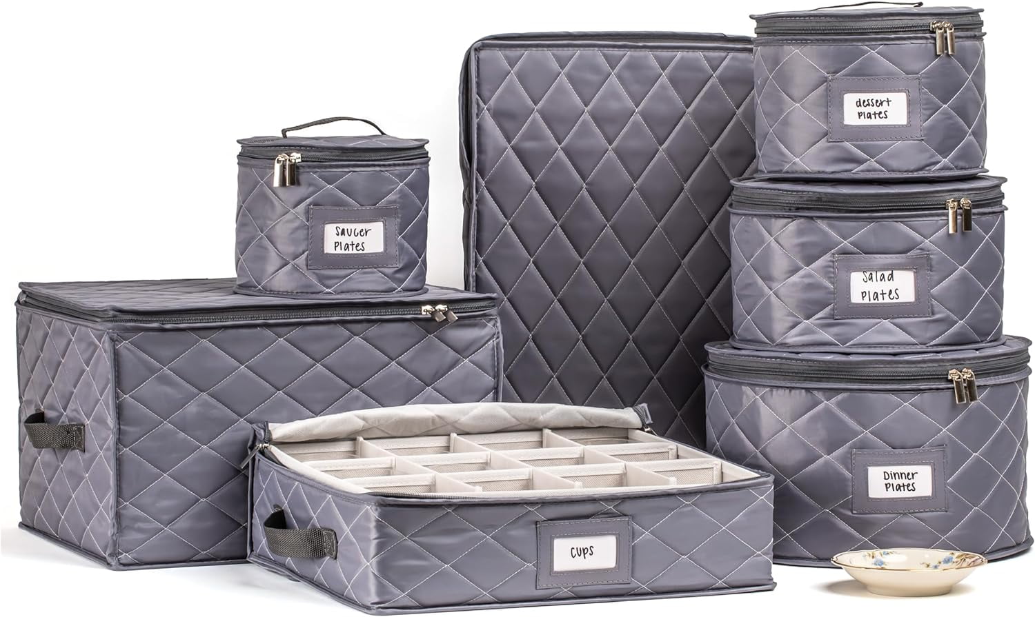 China Storage Containers Quilted. 7PC Dishes Storage Kit with 48 Cut-to ...