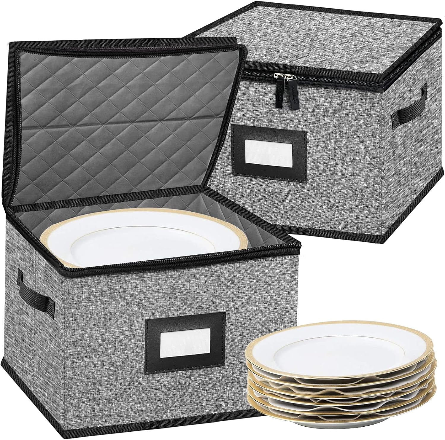 China Storage Containers-Quilted Dish Storage Containers with Lid Hard ...