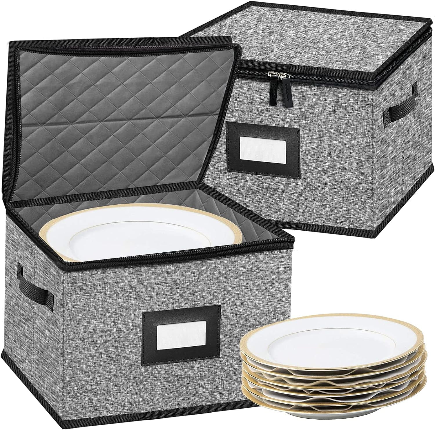 China Storage Containers-Quilted Dish Storage Containers with Lid Hard ...