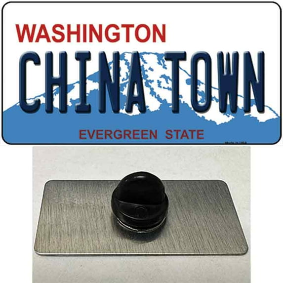 China Town Washington Novelty Metal Hat Pin 1.5" x 0.75" Hat Pin (PIN ...