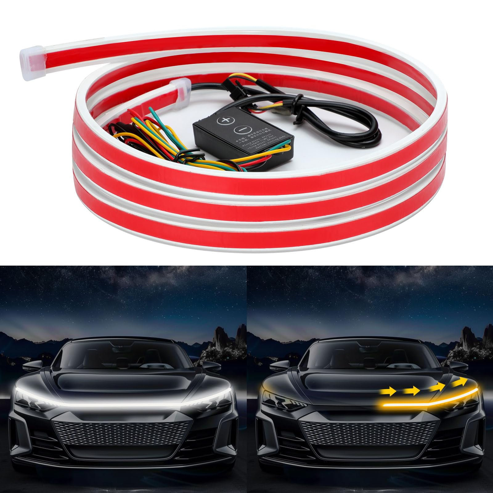 From China YUGUANG LED Hood Light Strip, 71 Inch Car Hood LED Light ...