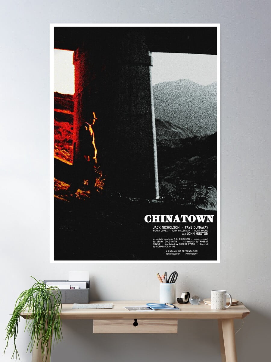 Chinatown (1974) - Movie Poster Design Poster Wall Art, Modern Wall ...