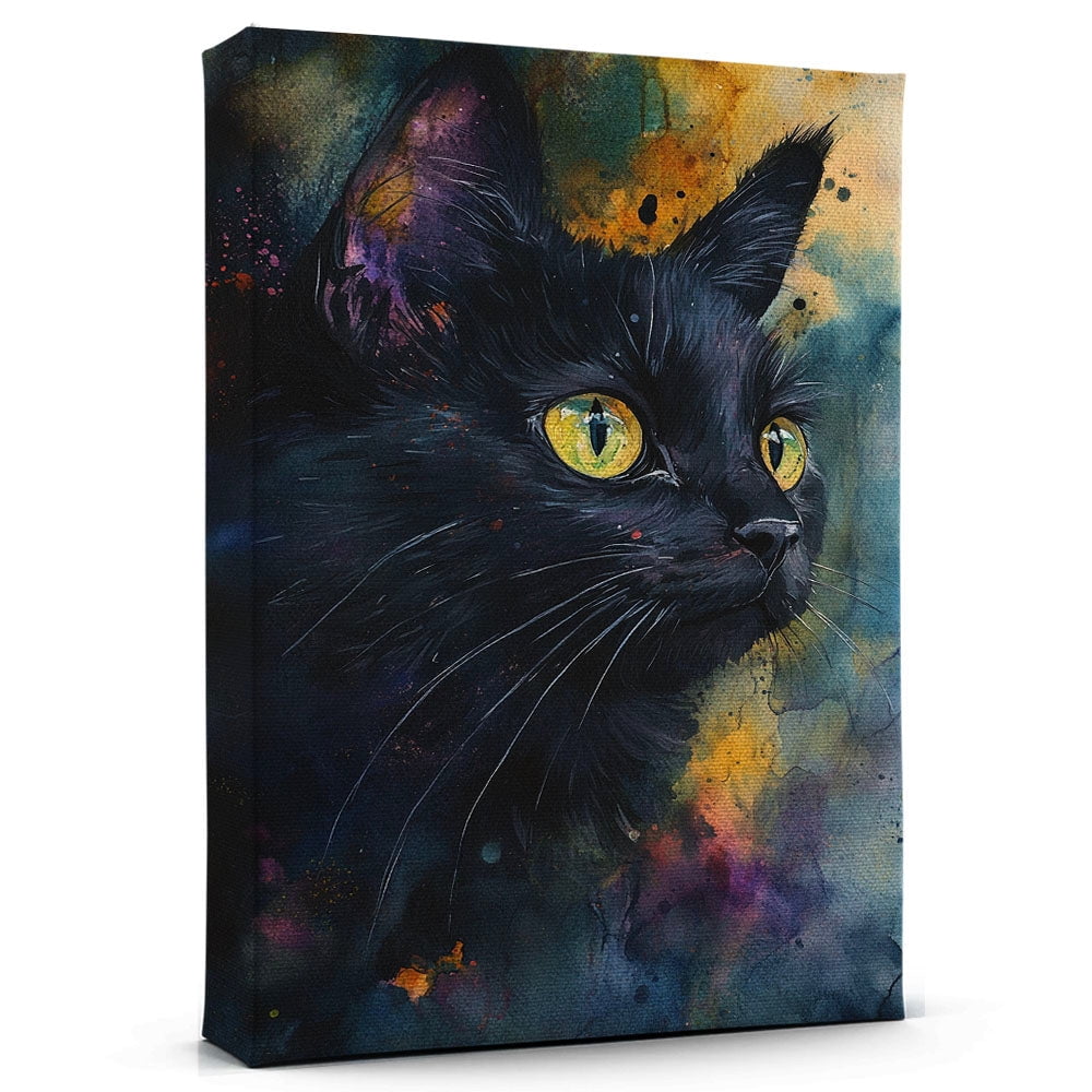 Chinchilla Black Velvet Canvas Wall Art Decor, Colorful Chinchilla ...