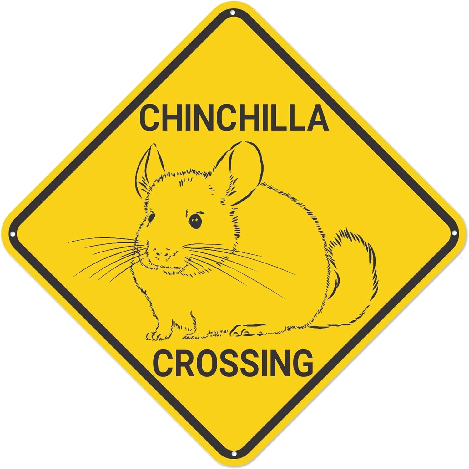 Chinchilla Crossing Sign, Chinchilla Decor Chinchilla Lover Gift, Funny ...