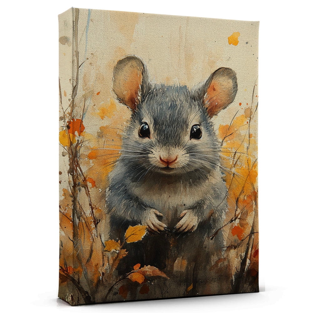 Chinchilla Grey Canvas Painting Animal Artwork,Colorful Chinchilla Grey ...