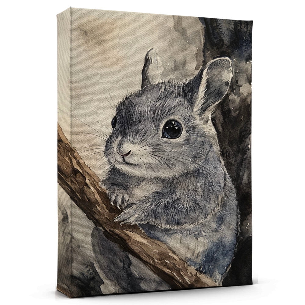 Chinchilla Grey Canvas Wall Art Animal Decor, Chinchilla Grey Canvas ...