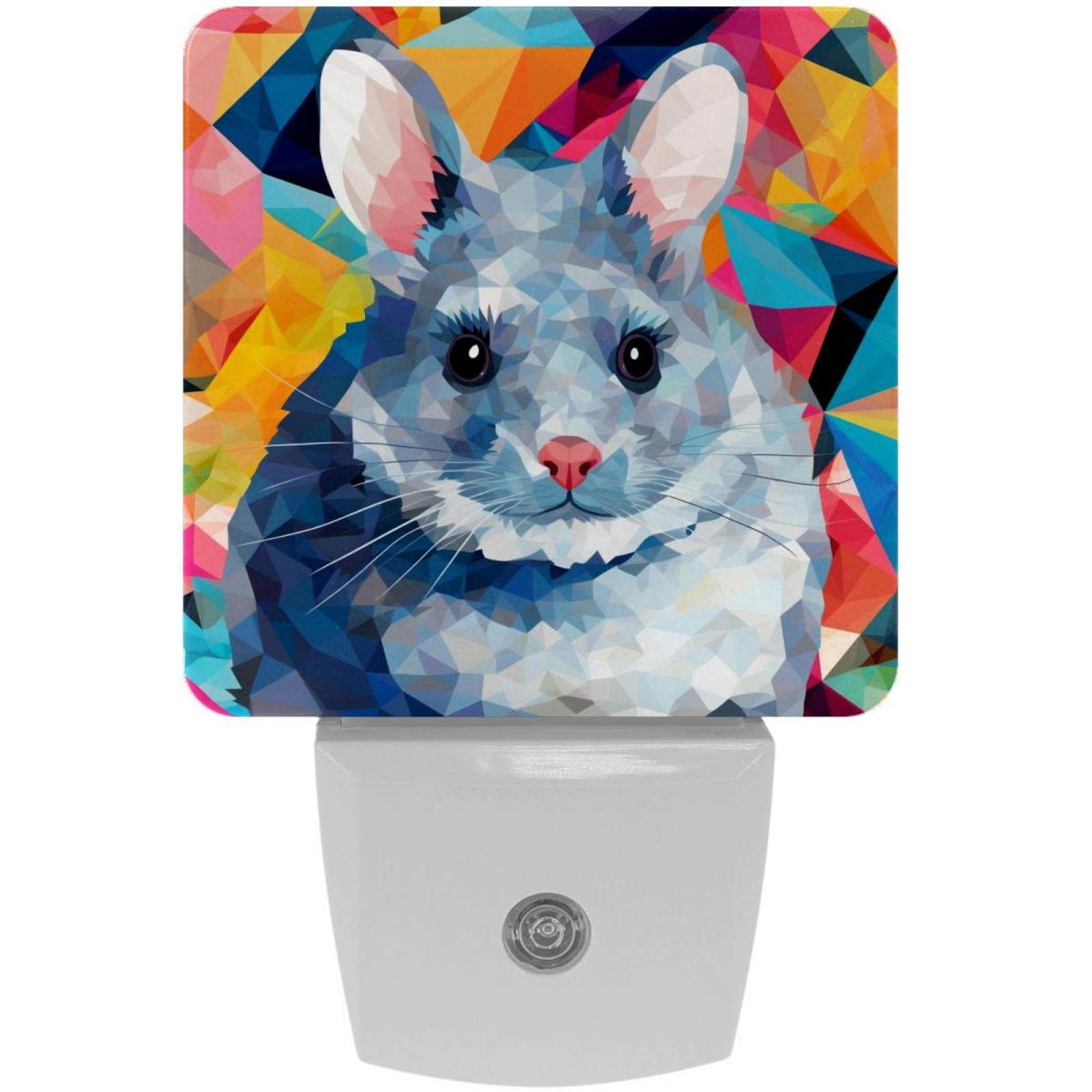 Chinchilla LED Square Night Lights- Modern and Energy Efficient Bedside ...