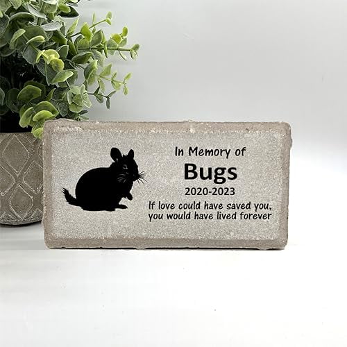 Chinchilla Memorial Stone - Real Stone Personalized by - Walmart.com