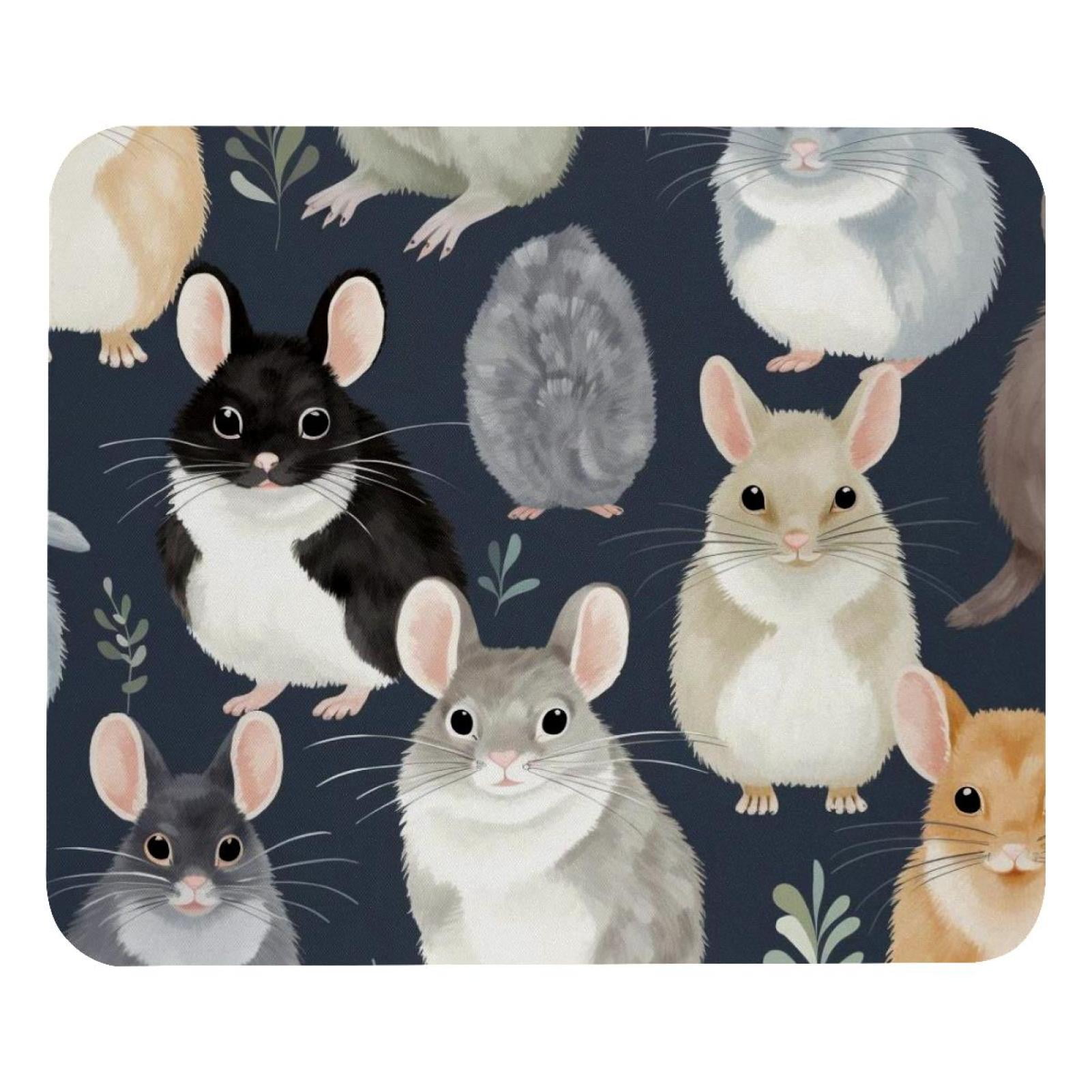 Chinchilla Mouse Pad , Soft Cute Computer Mouse Mat with Rubber Base ...