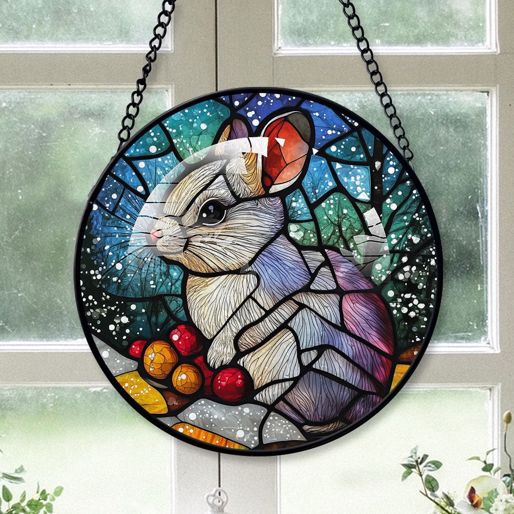 Chinchilla Ornament Christmas 2025, Chinchilla Stained Glass Window ...