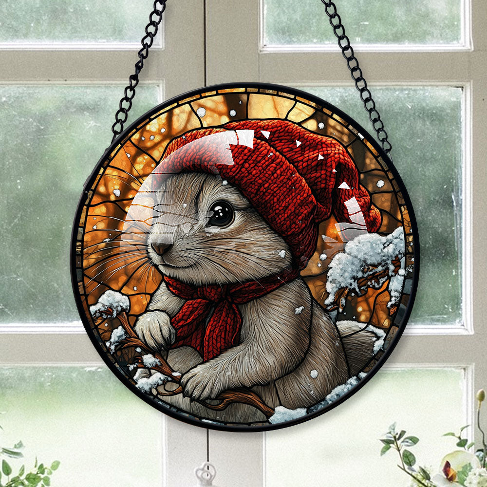 Chinchilla Ornament Christmas 2025, Chinchilla Stained Glass Window ...