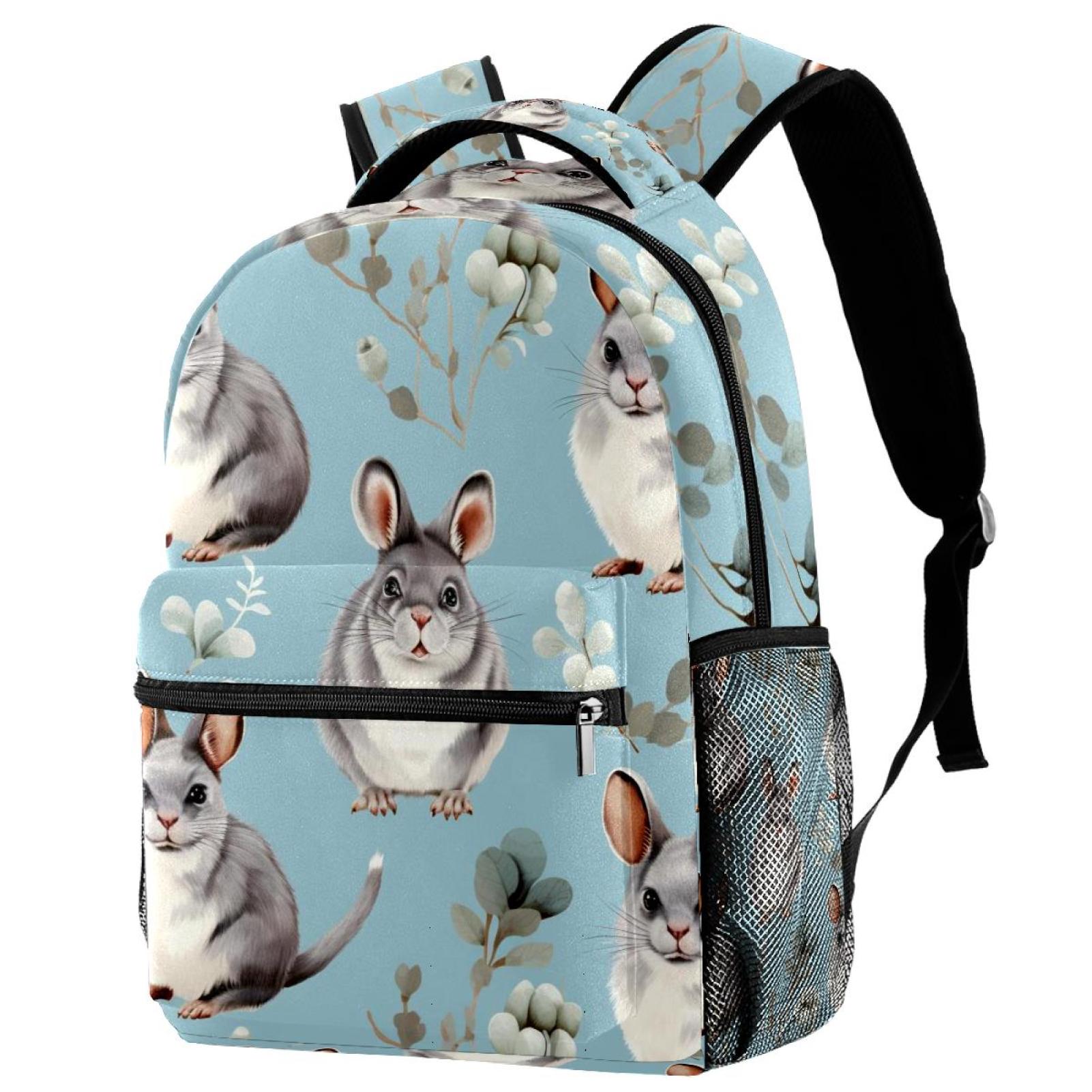 Chinchillas Cute Lightweight Backpacks Roomy Interior, Casual Backpack ...