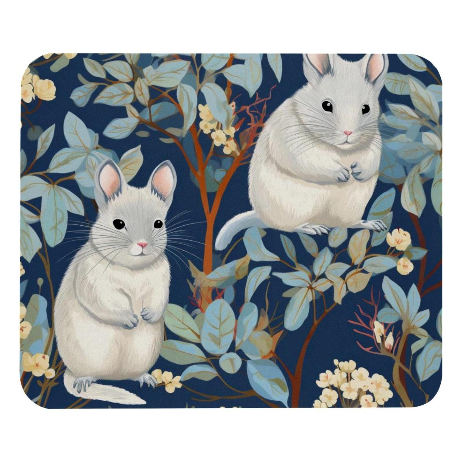 Chinchillas Leaves Cartoon Mouse Pad - Smooth Surface, Mousepad Thick ...