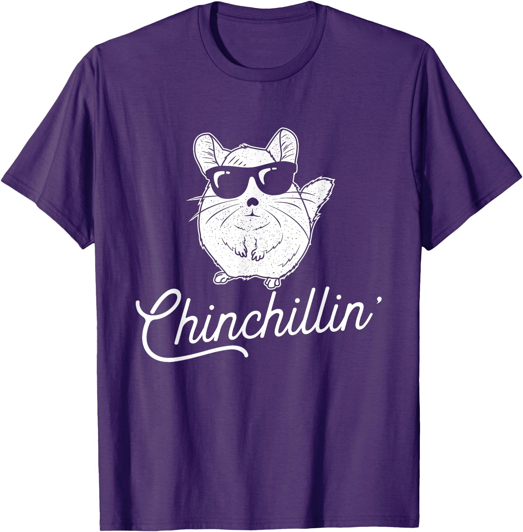 Chinchillin' - Funny Chinchilla Lovers Softstyle Unisex T-Shirt,Purple ...