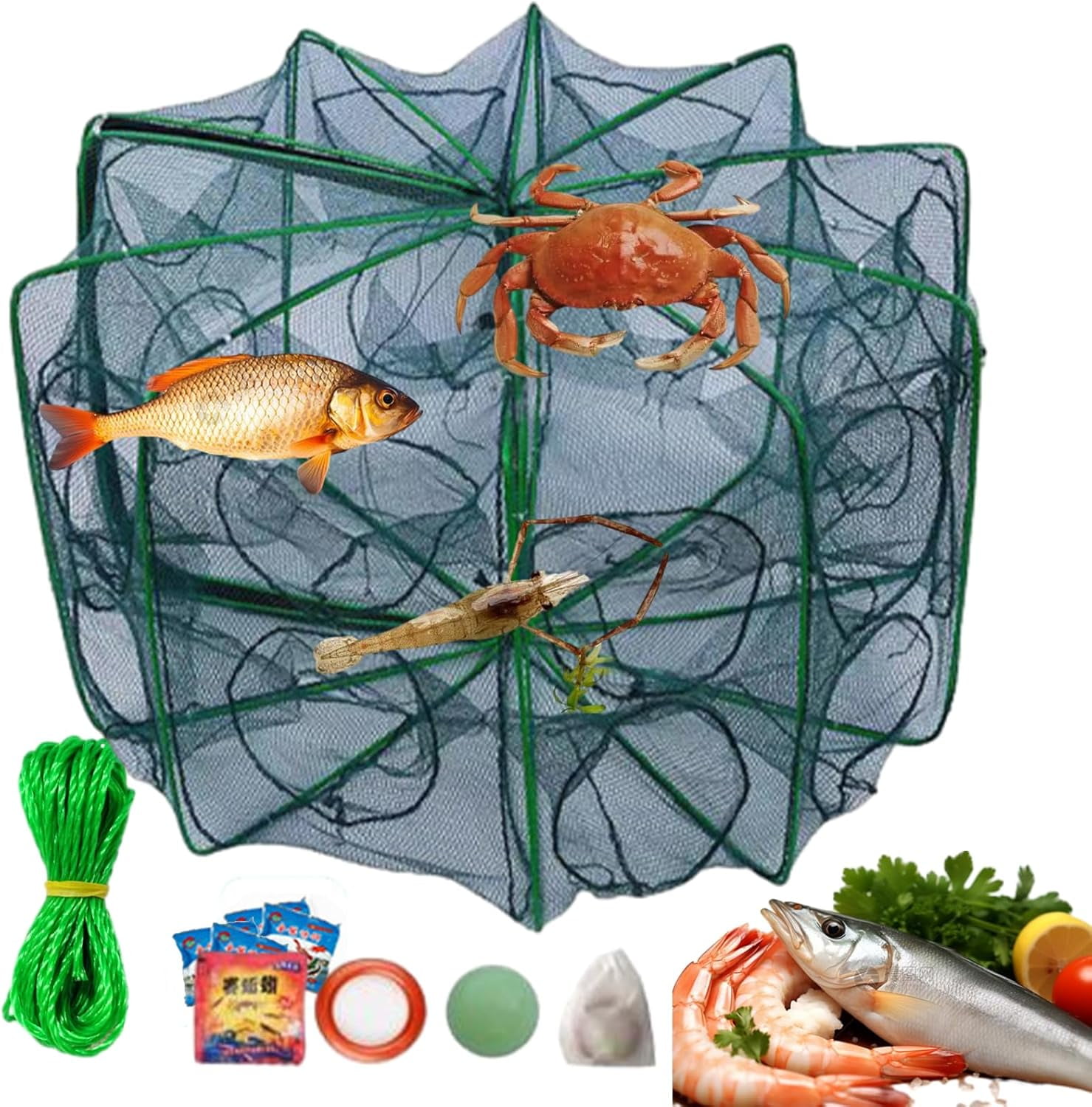 Chinchorro Plegable para Pesca, Auto-Foldable Strengthened Fishing Trap ...