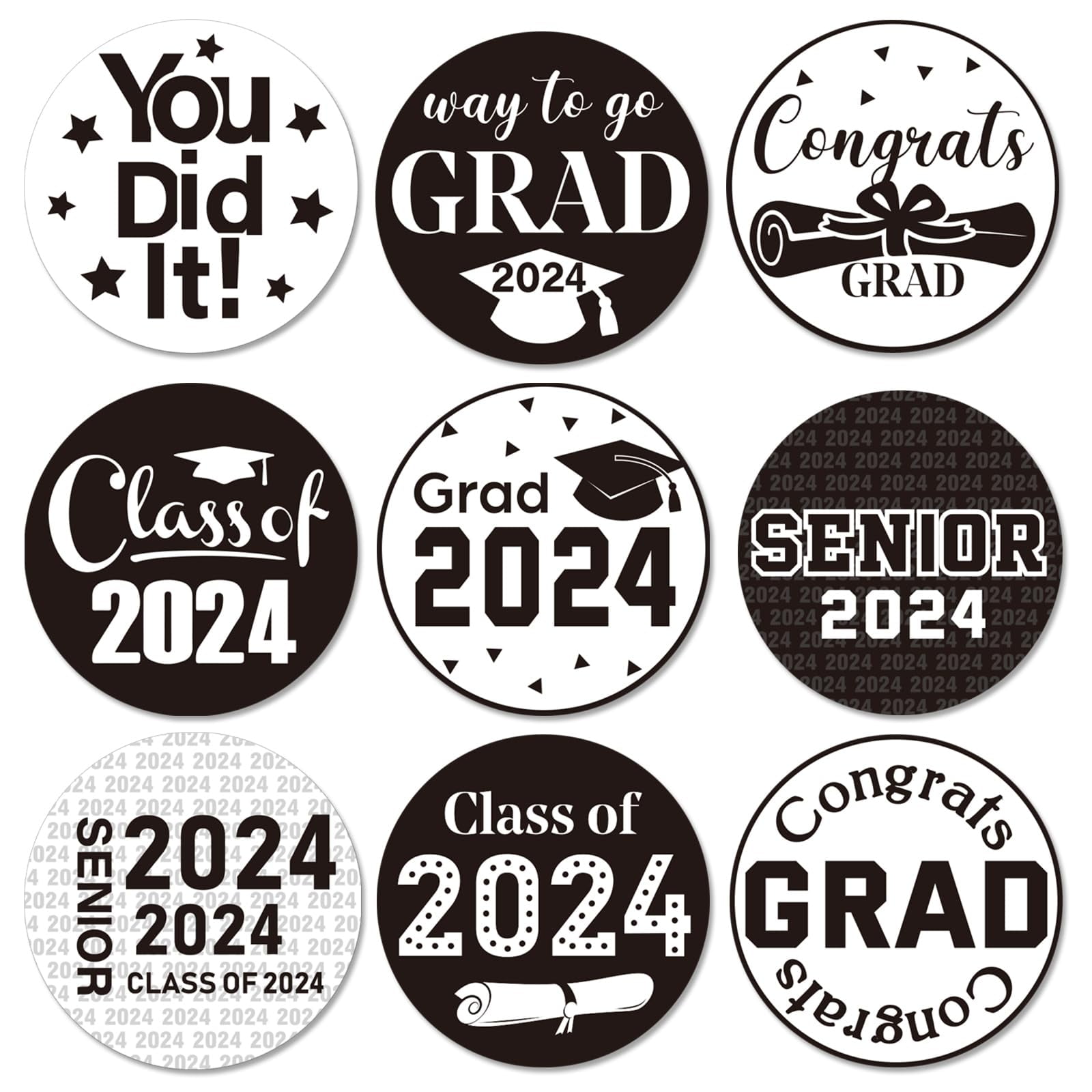Chinco 504 Pieces 2024 MMF7 Graduation Stickers Congrats Grad Class of ...