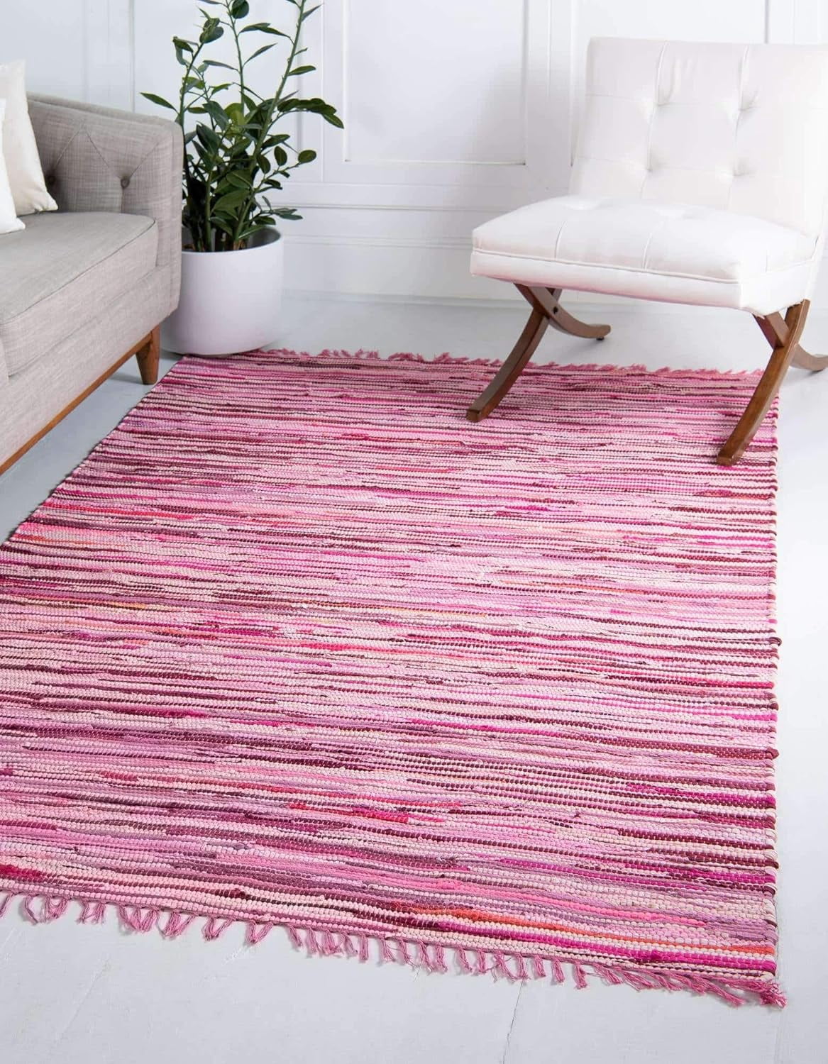 Chindi Cotton Collection Hand Woven Natural Fibers Area Rug_CCH002, 4 ...