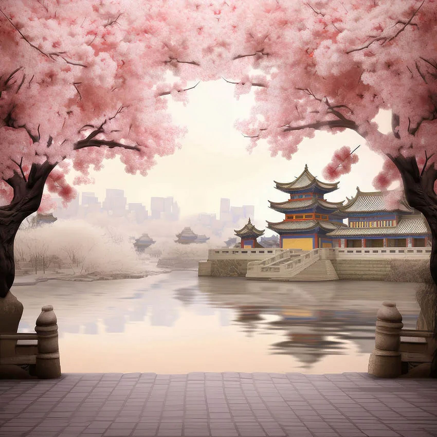 Chinese Ancient Building Adult Birthday Wedding Maternity Portrait r ...