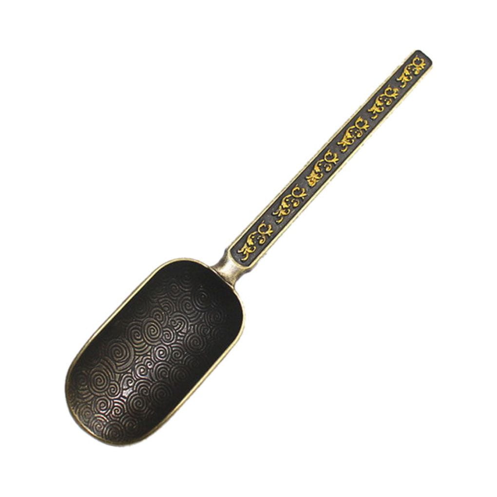 Chinese Ancient Copper Tea Spoons Tea Leaves Chooser Holder Chinese ...