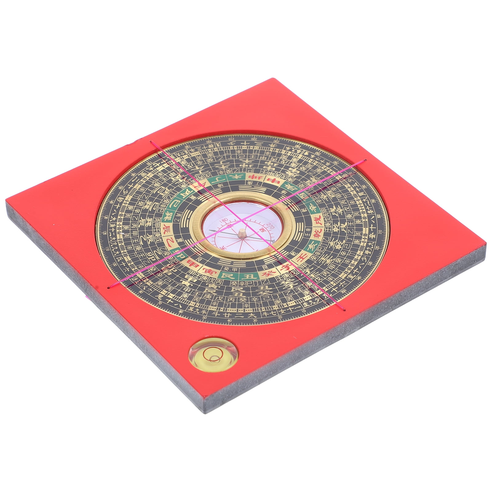 Chinese Ancient Luo Pan Taoist Copper Compass Round Compass Portable Compass