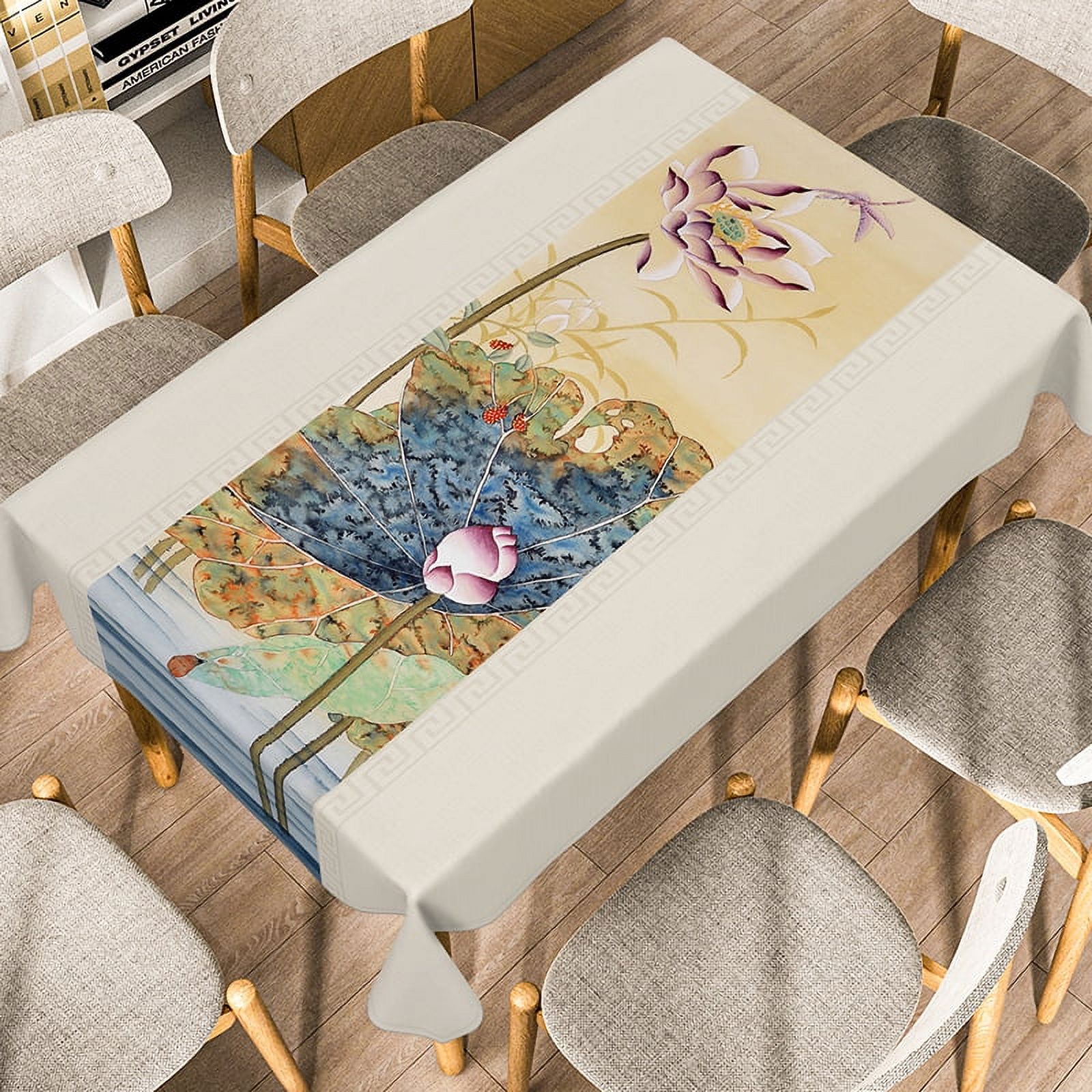 Chinese Ancient Style Landscape Painting Tablecloth Vintage Art ...