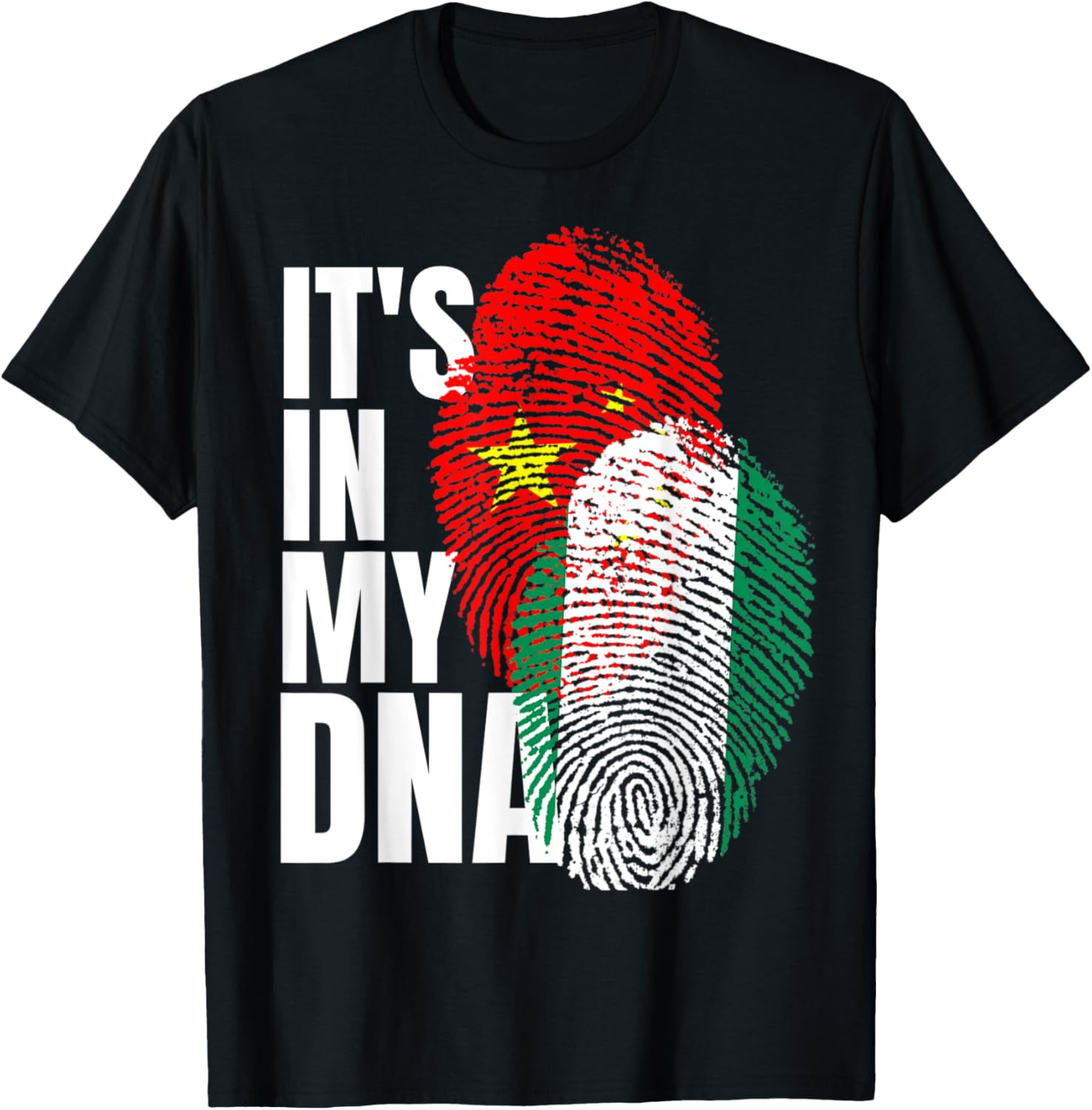 Chinese And Nigerian Mix DNA Heritage Flag T-Shirt - Walmart.com