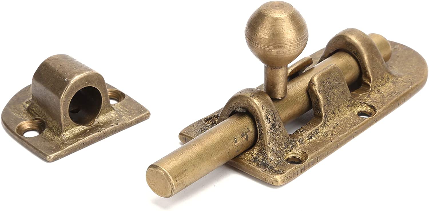 Chinese Antique Style Brass Sliding Latch, Door Bolt for Wooden Doors ...