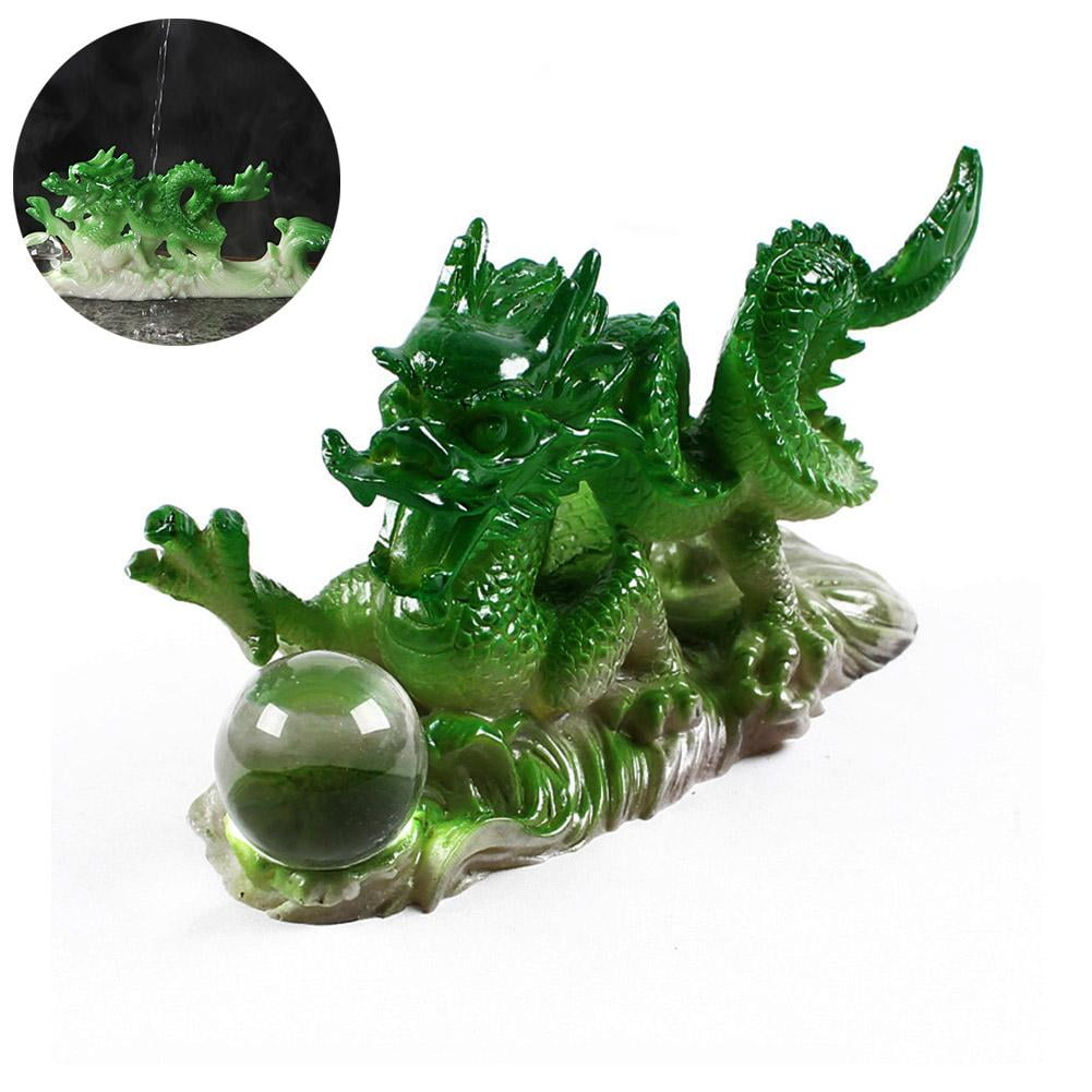 Chinese Auspicious Money Dragon Statuette Resin Sculpture Feng Shui ...