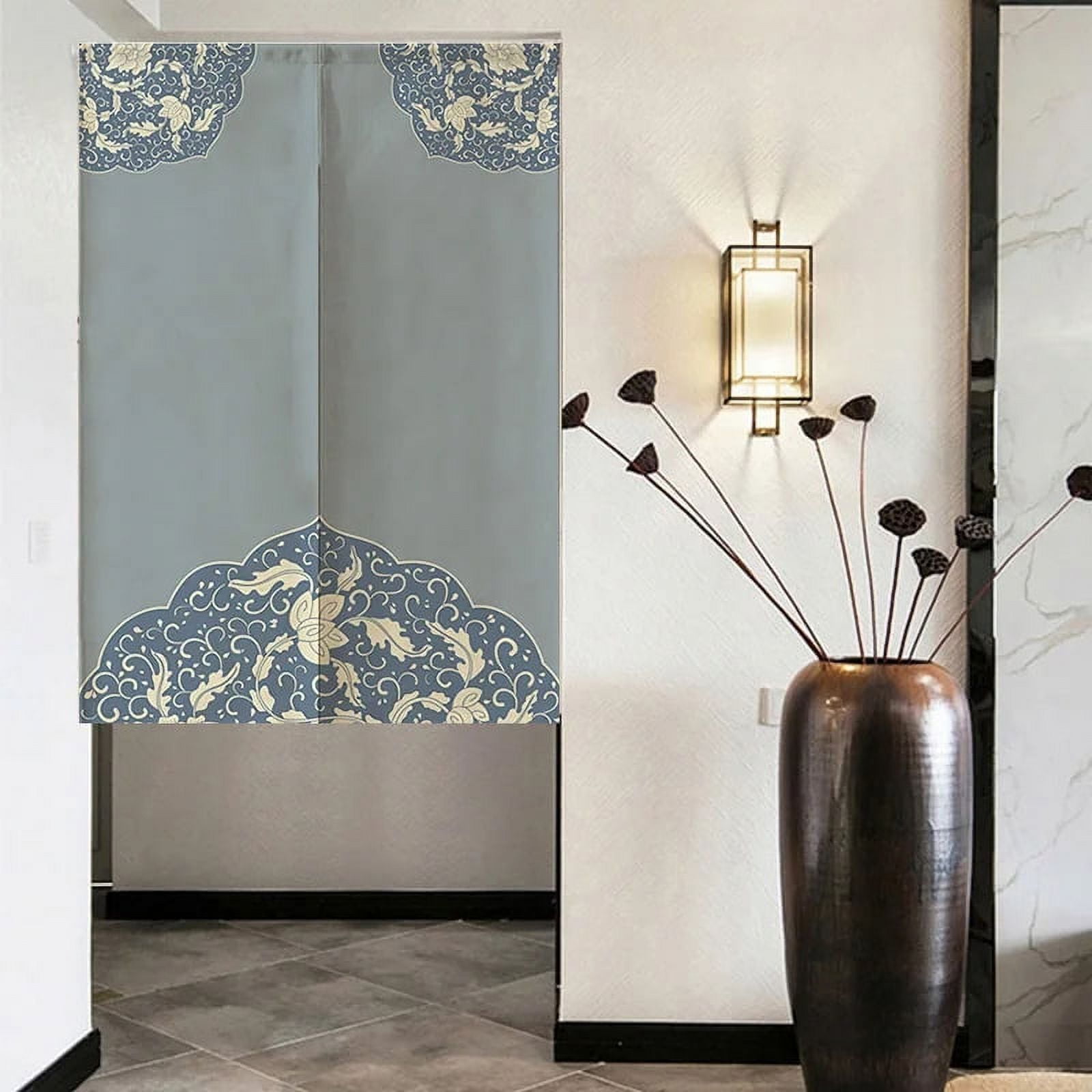 Chinese Auspicious Pattern Print Japanese Door Curtain Noren Partition ...
