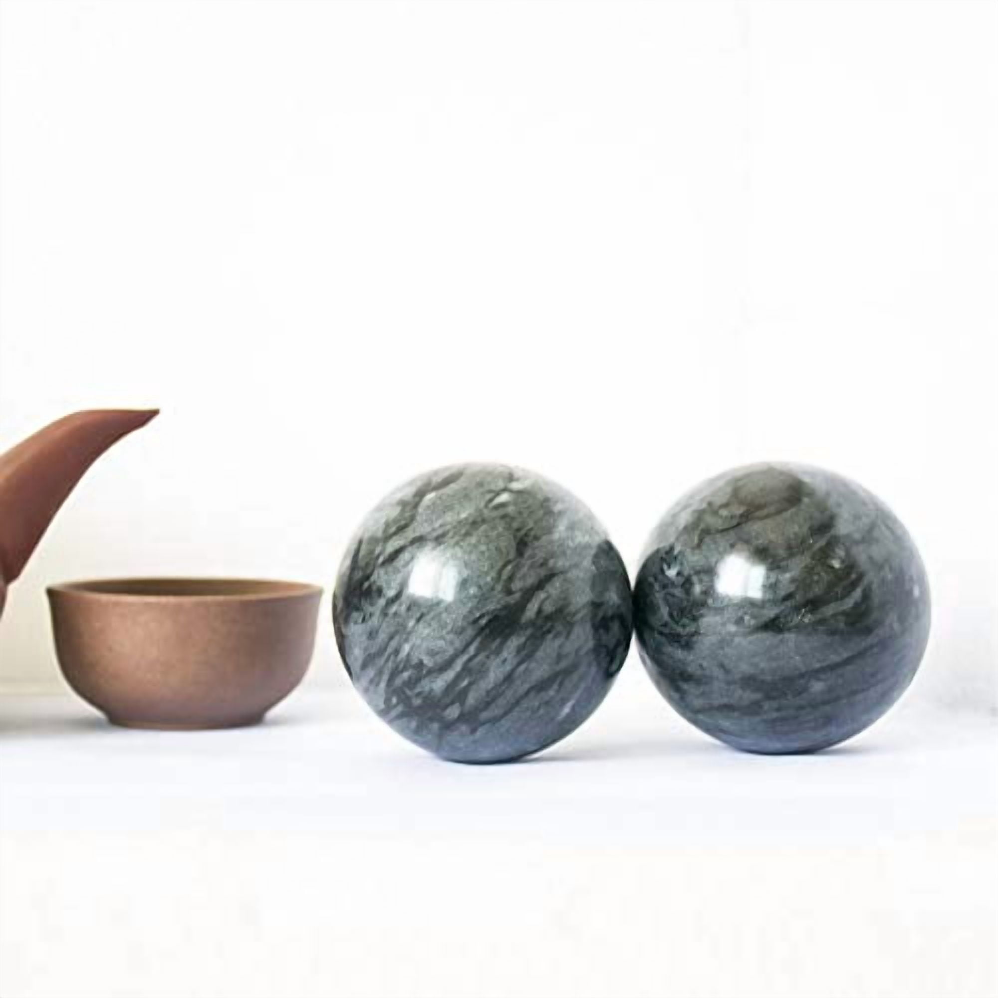 Chinese Baoding Balls Dark Grey Health Exercise Stress Hand Balls ...