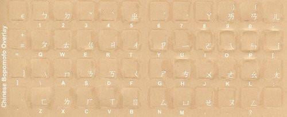 Chinese - Bopomofo Keyboard Stickers - Labels - Overlays with Blue ...