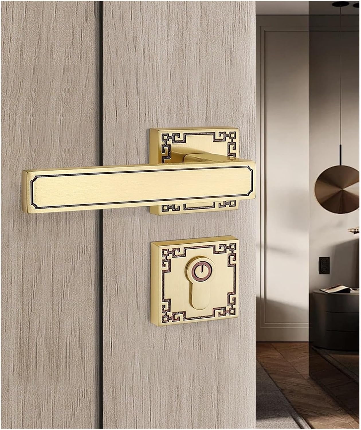 Chinese Brass Door Lock Indoor Bedroom Door Lock Magnetic Silent Lock ...