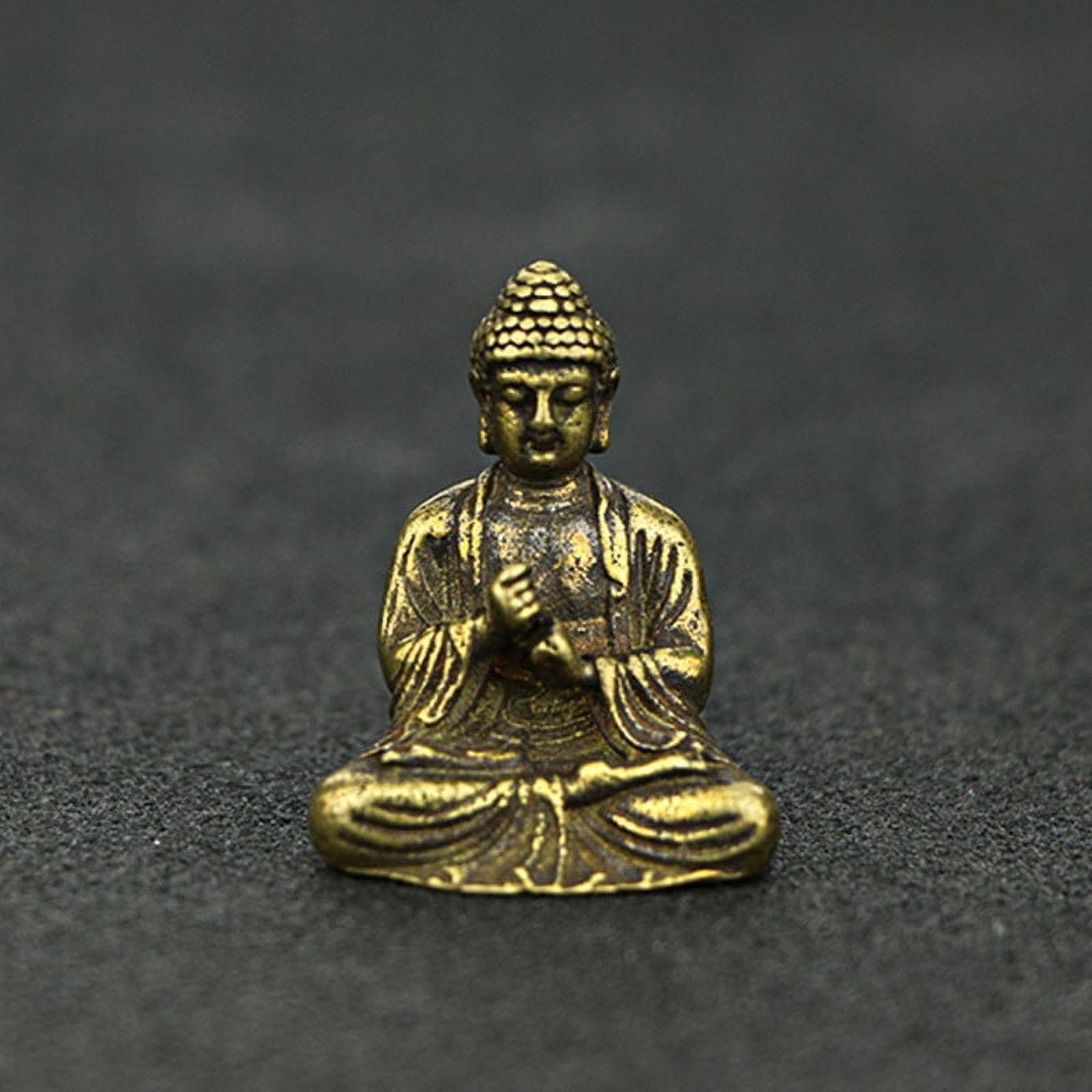 Chinese Buddhism Pure Copper Bronze Sakyamuni Buddha Statue Table Ornament, Buddha Statue ...