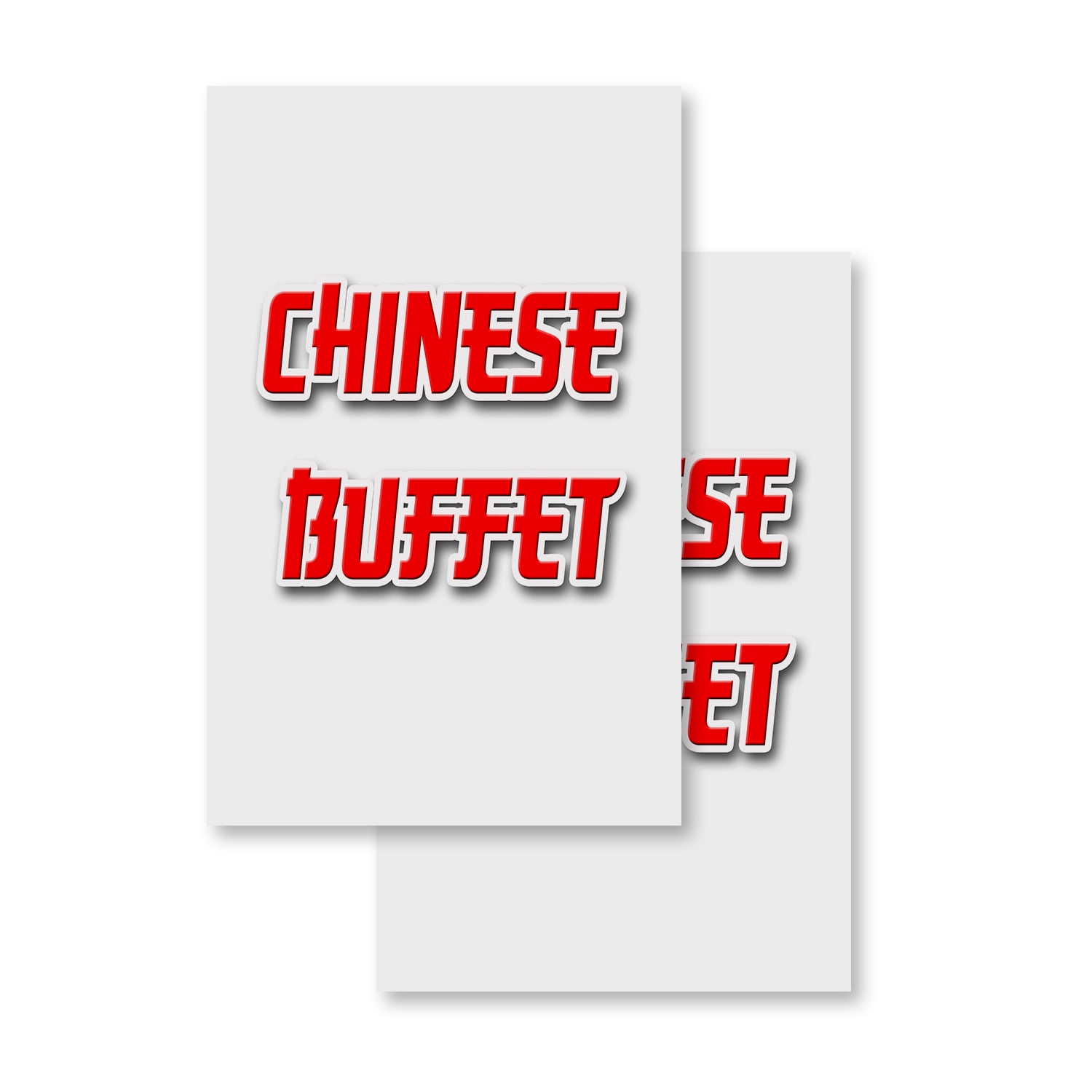 Chinese Buffet (2-PACK) 24" x 36" Vinyl Decals | Sign Insert Peel ...