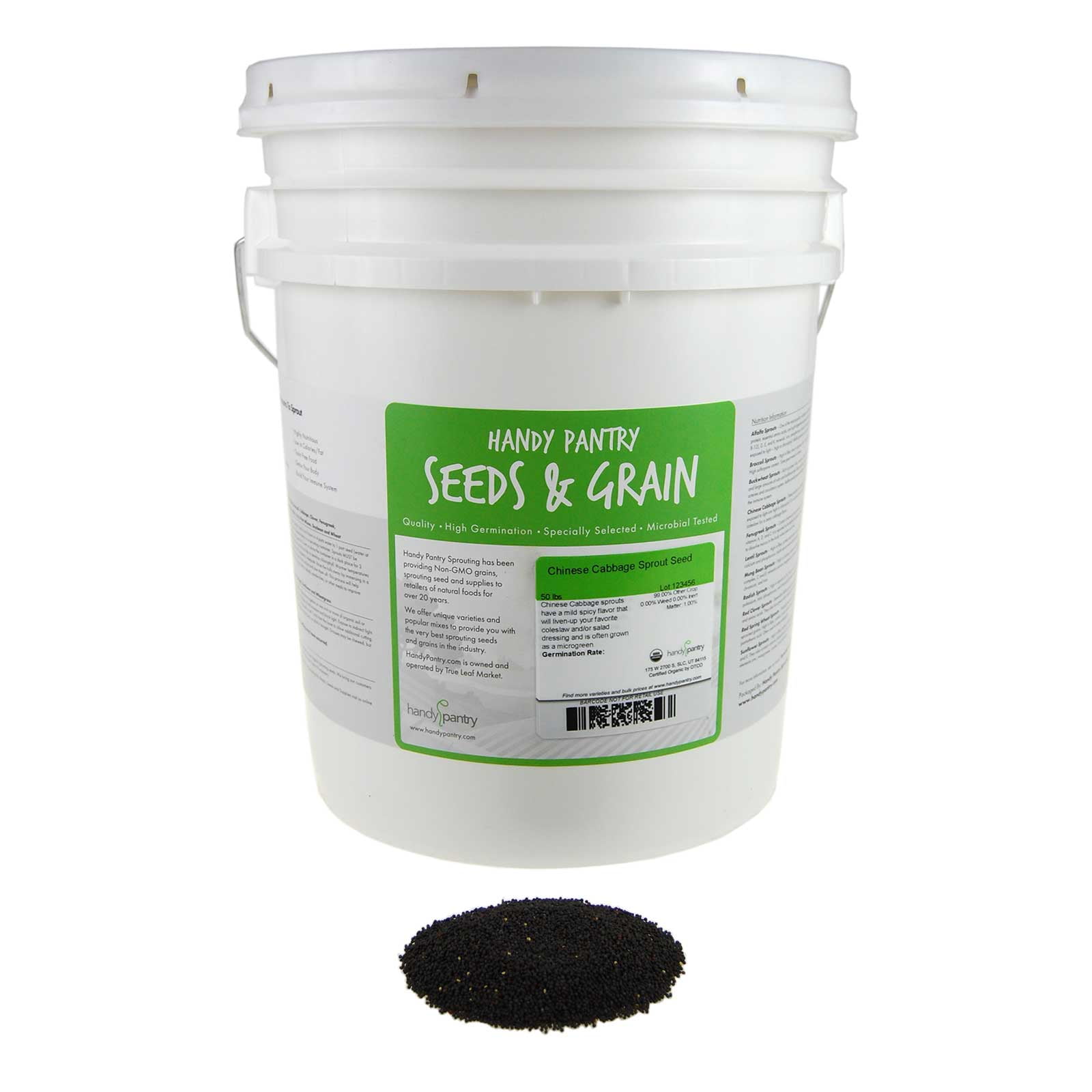 Chinese Cabbage Sprouting Seed - 30 Lbs Bulk Bucket - Perfect for ...